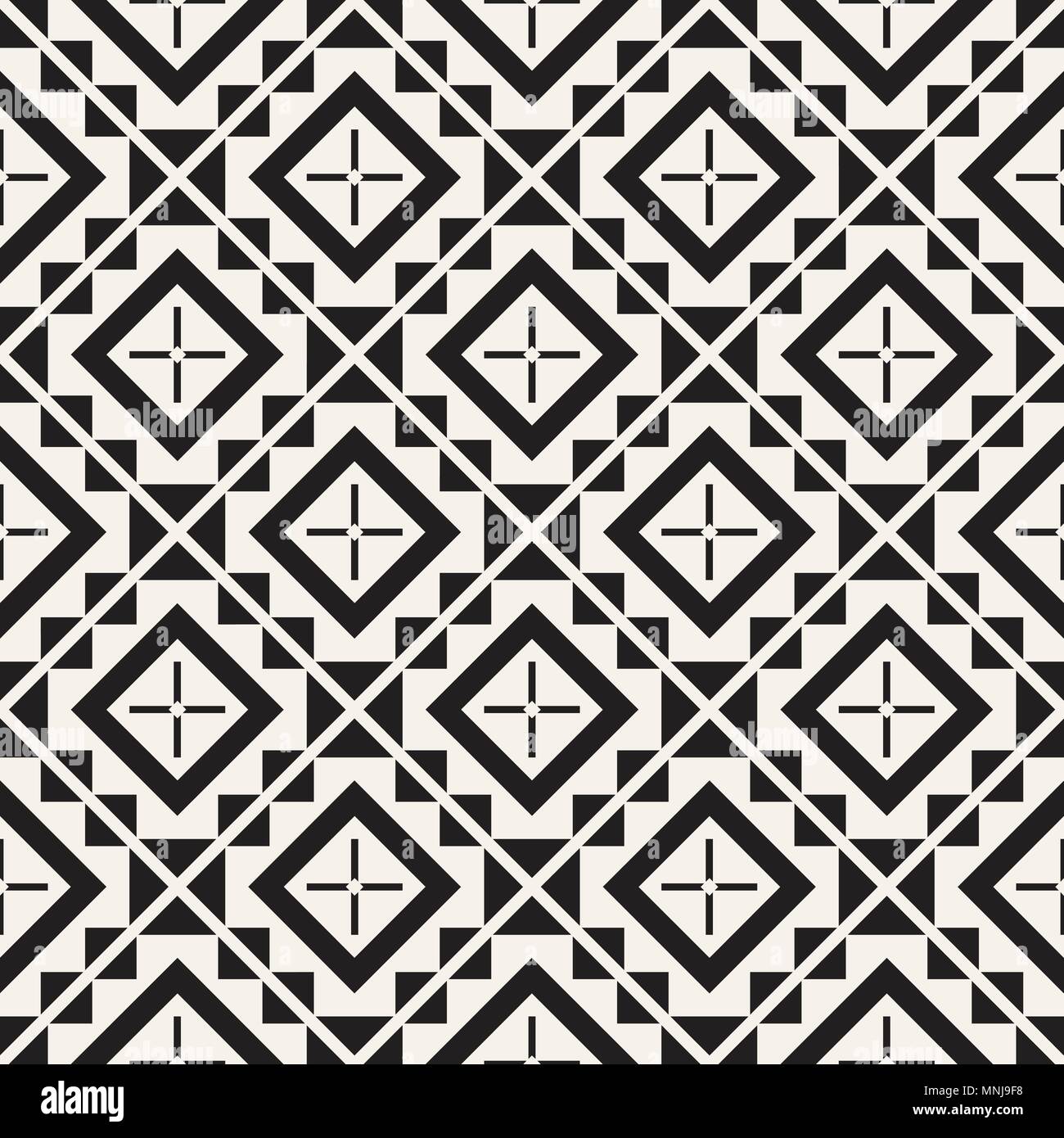 Seamless Surface Geometric Design Repeating Tiles Ornament Background Vector Symmetric Shapes
