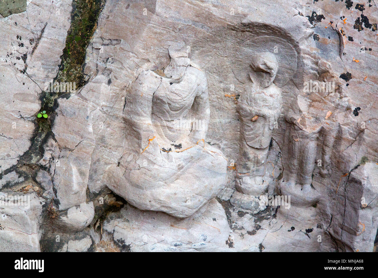 Famous Longmen Grottoes (statues of Buddha and Bodhisattvas carved in ...