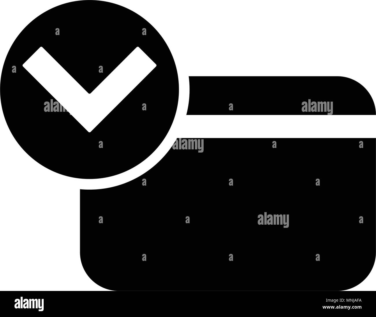 Approved credit card icon, isolated on white background Stock Vector ...