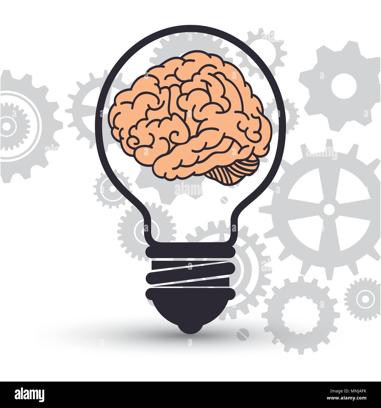 bulb and brain creative ideas Stock Vector Image & Art - Alamy