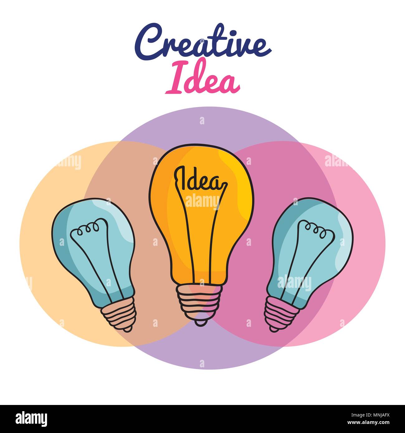 Creative bulbs ideas collection Cut Out Stock Images & Pictures - Alamy