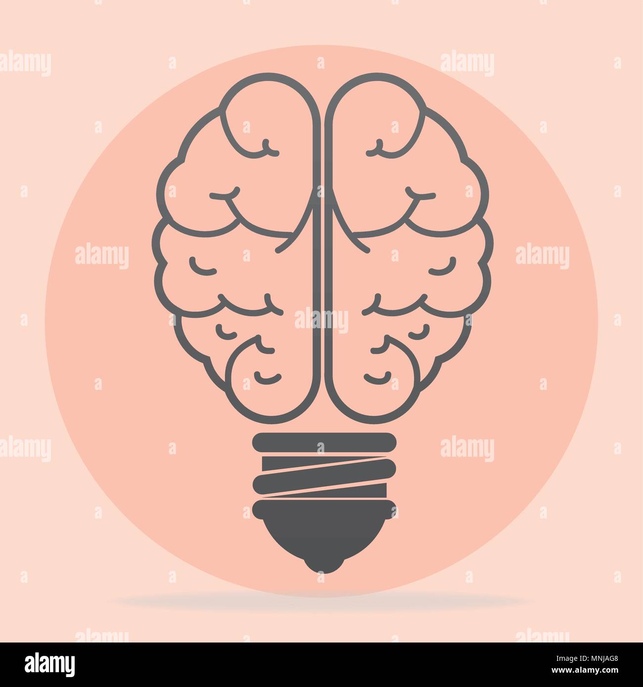 bulb and brain creative ideas Stock Vector Image & Art - Alamy