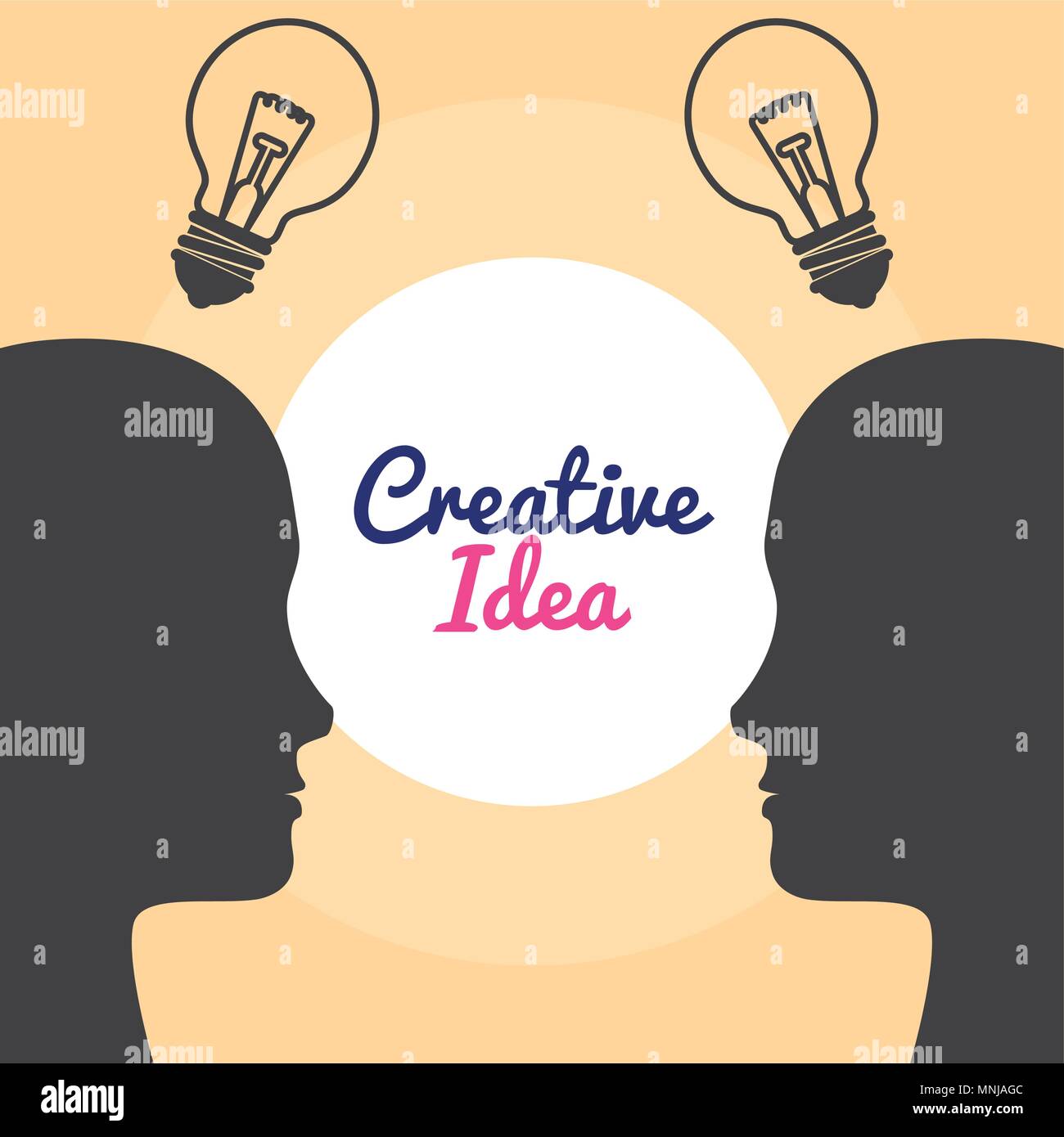 human profile creative brain Stock Vector Image & Art - Alamy