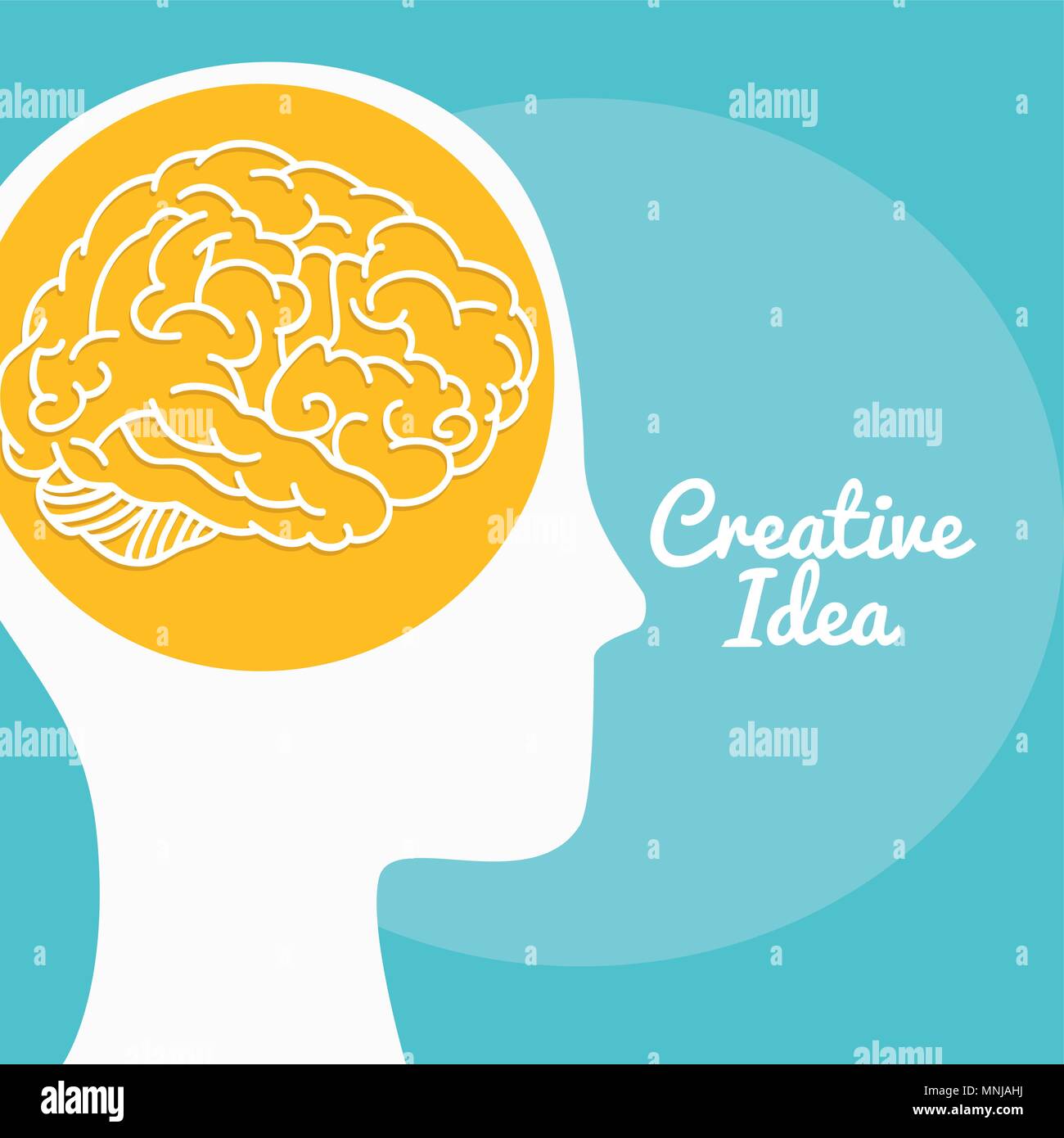 human profile creative brain Stock Vector Image & Art - Alamy