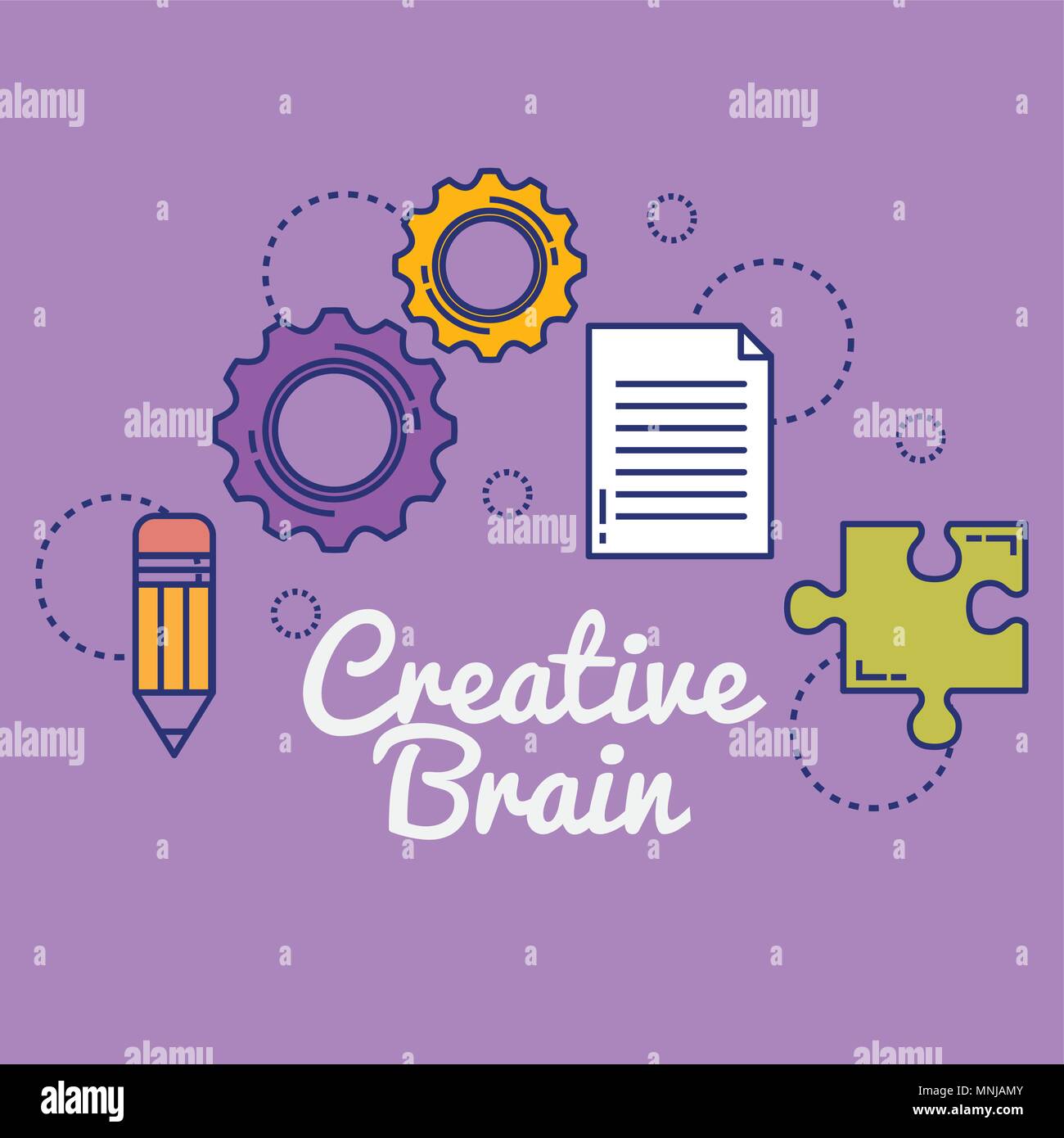 creative brain set icons Stock Vector Image & Art - Alamy