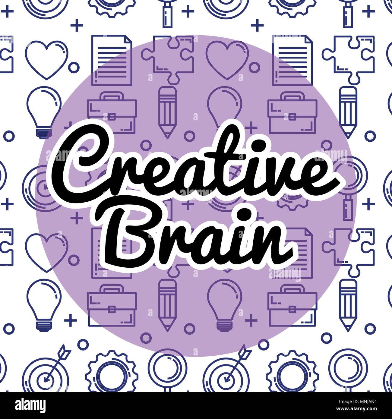 creative brain set icons Stock Vector Image & Art - Alamy
