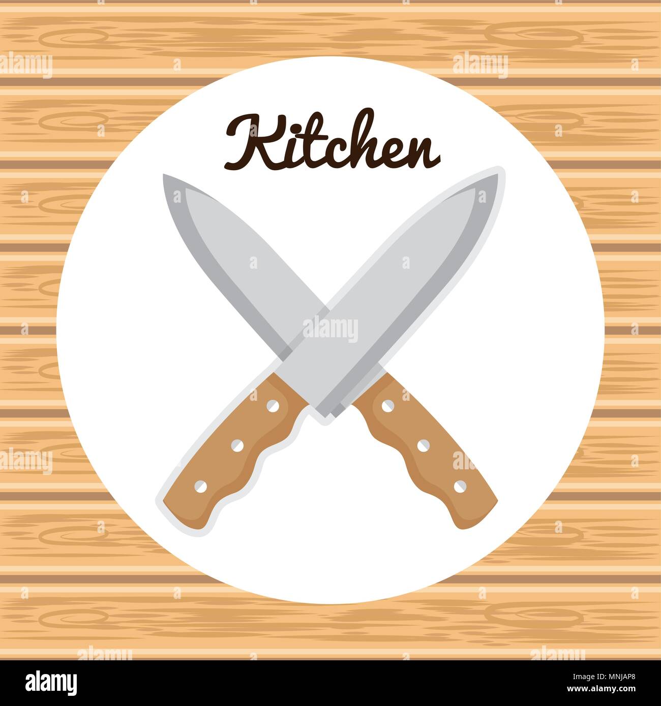 kitchen knifes crossed utensil icon Stock Vector Image & Art - Alamy
