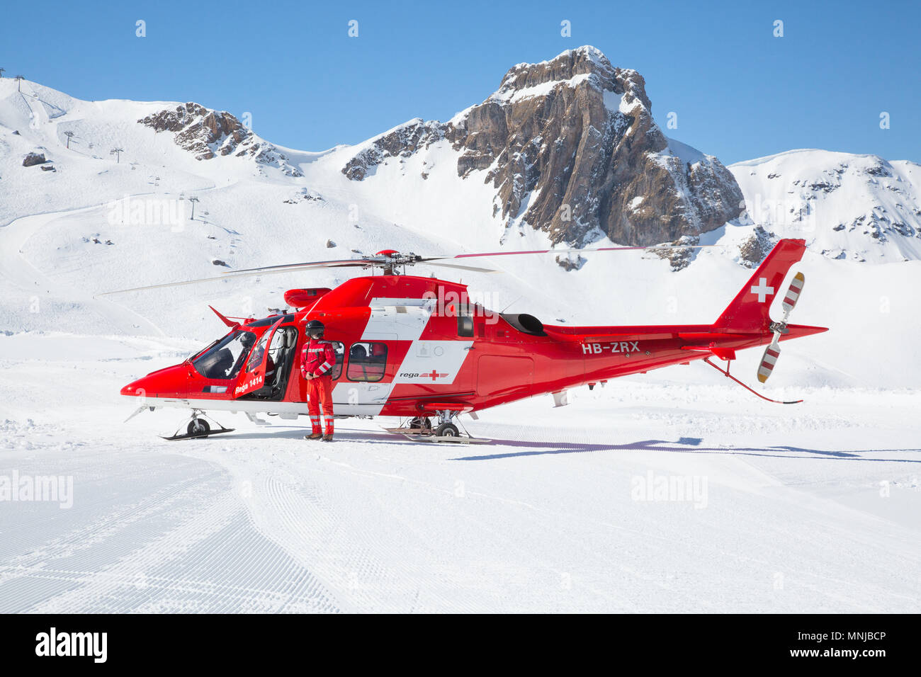 Swiss air rescue rega helicopter hi-res stock photography and images ...