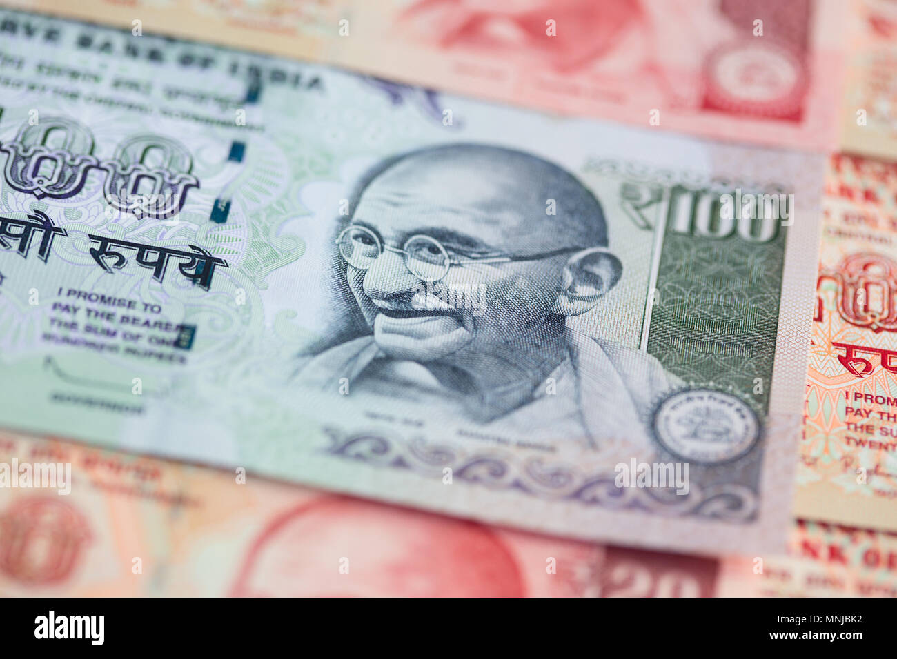 Collection of the Indian banknotes Stock Photo - Alamy