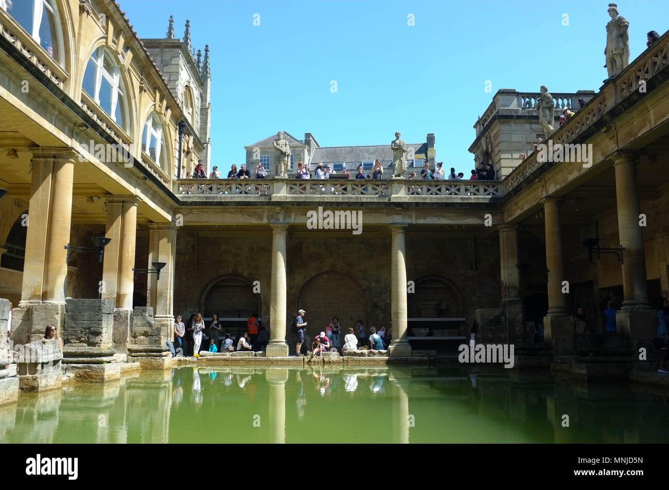 The Grand Bath, Roman Baths, Bath, Somerset, England, UK Stock Photo ...