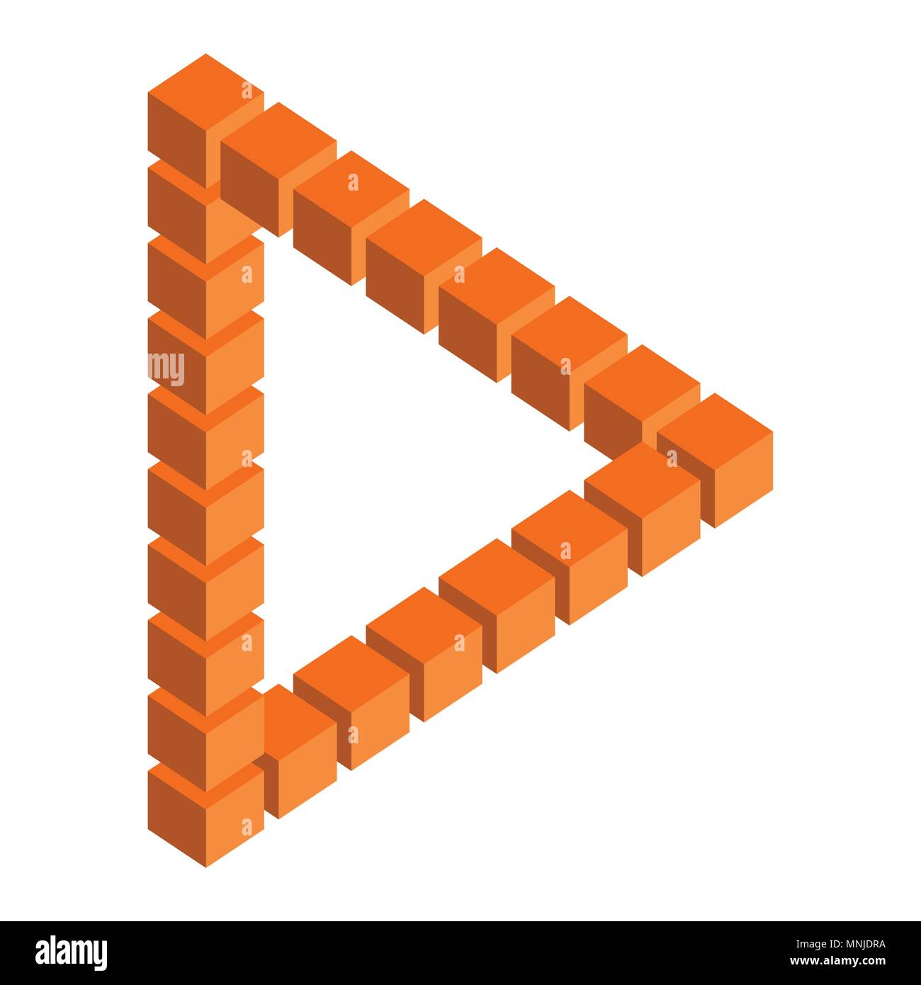 Optical illusion, colorful blocks, different shapes Stock Vector Image ...