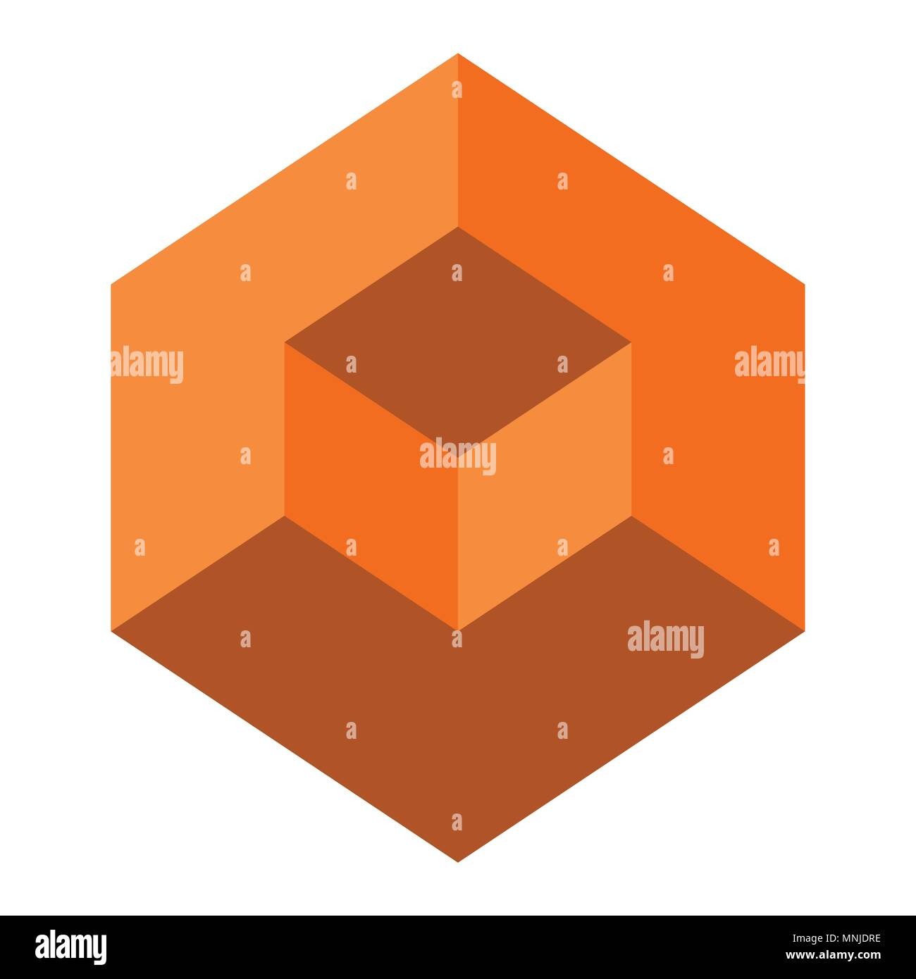 Optical illusion, colorful blocks, different shapes Stock Vector Image ...