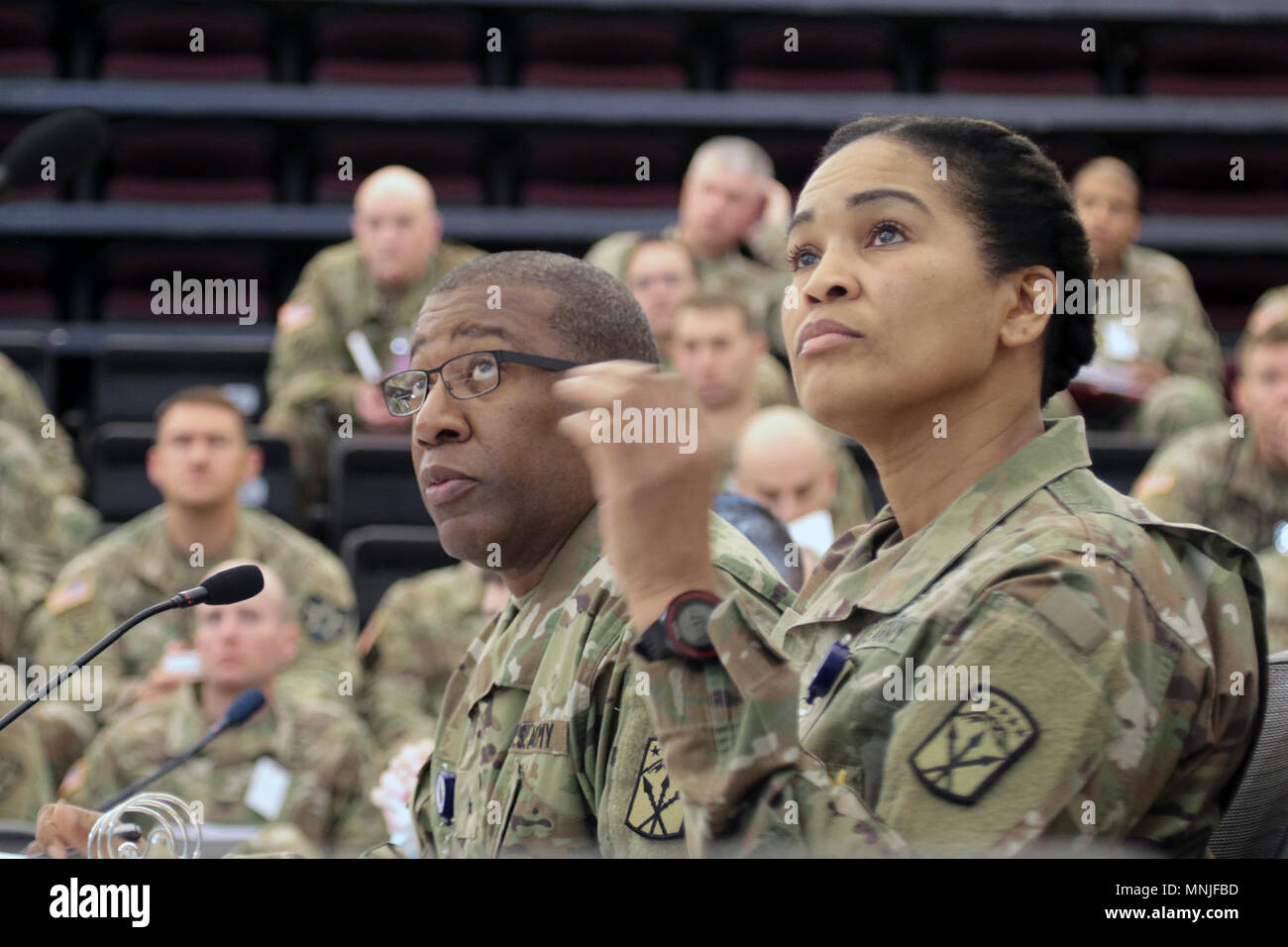 The command team of 593rd Expeditionary Sustainment Command, Brig. Gen ...
