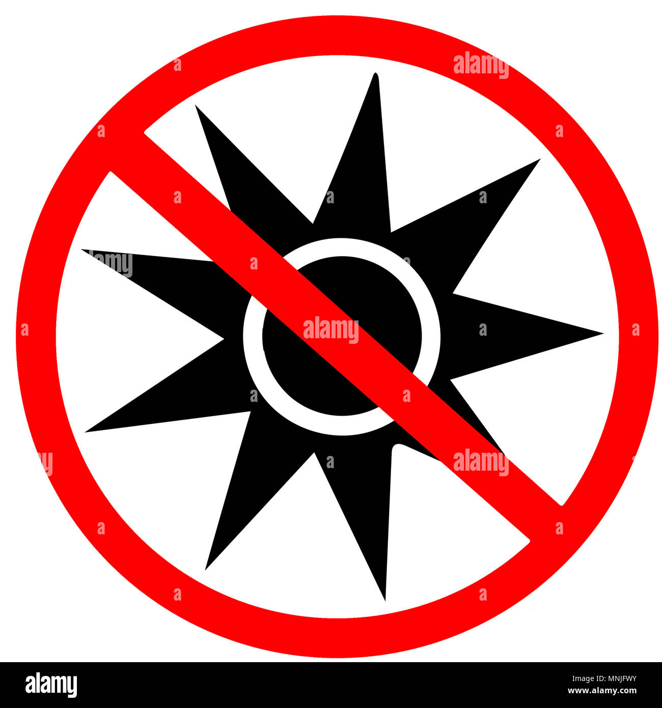 optical radiation warning stop not enter red circle prohibition road ...