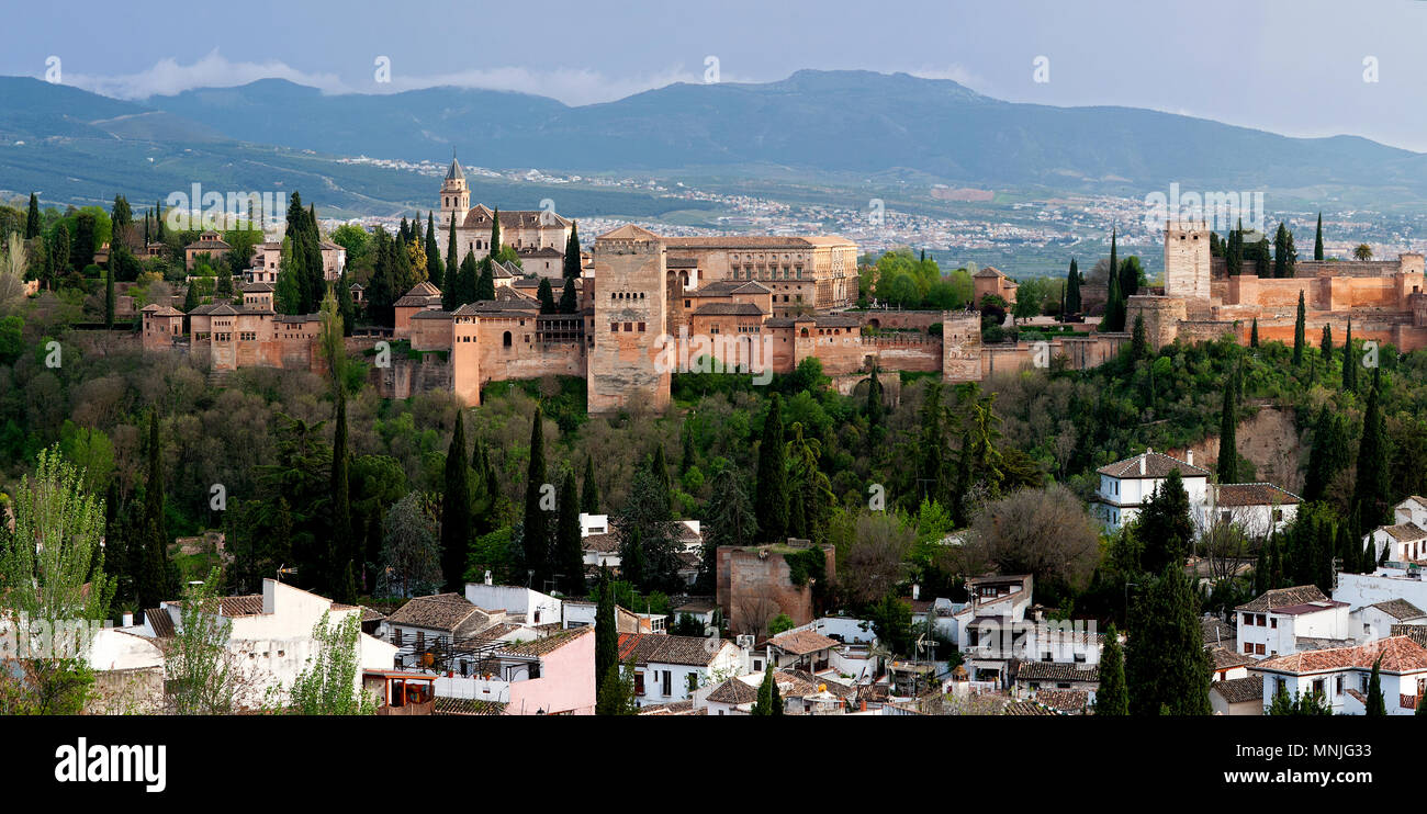 The Alhambra palace in the Spanish city of Granada was built by the ...
