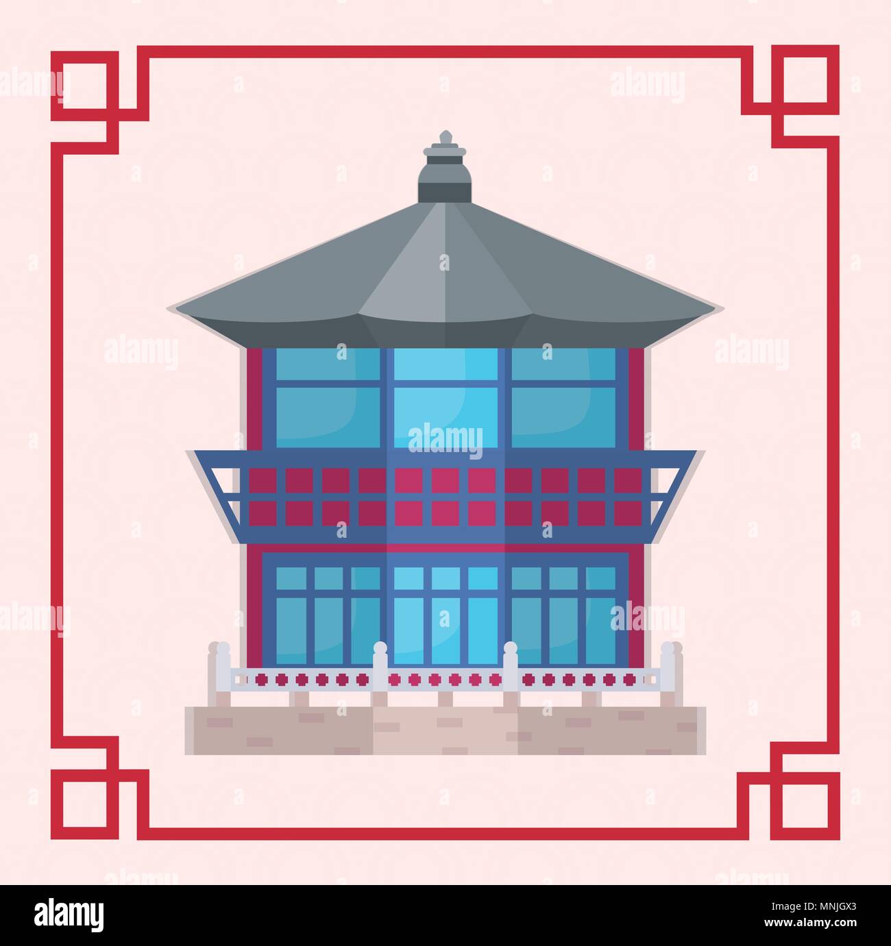 Traditional korean architecture detail Stock Vector Images - Alamy