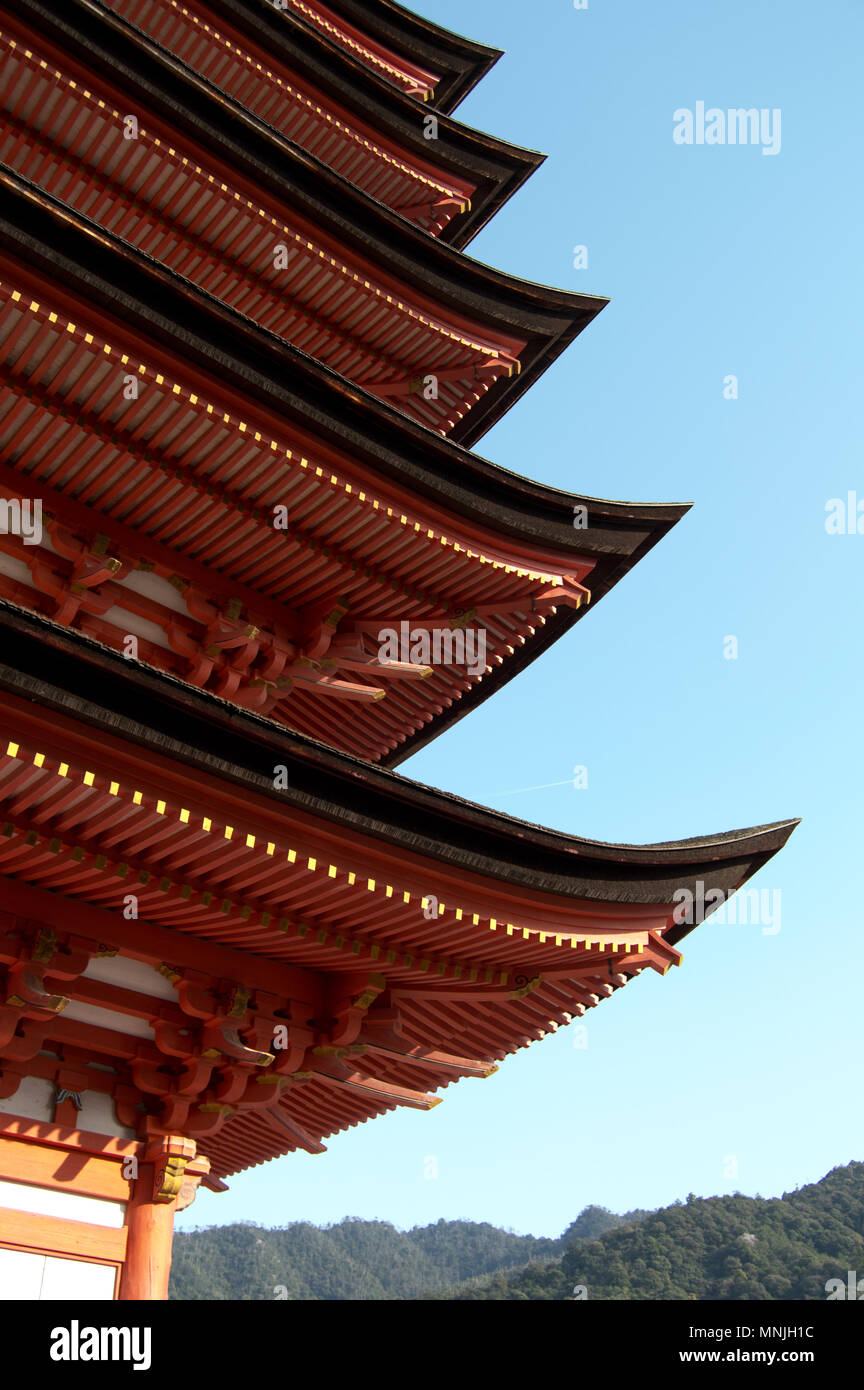 Pagoda on Miyajima Island, Japan Stock Photo - Alamy