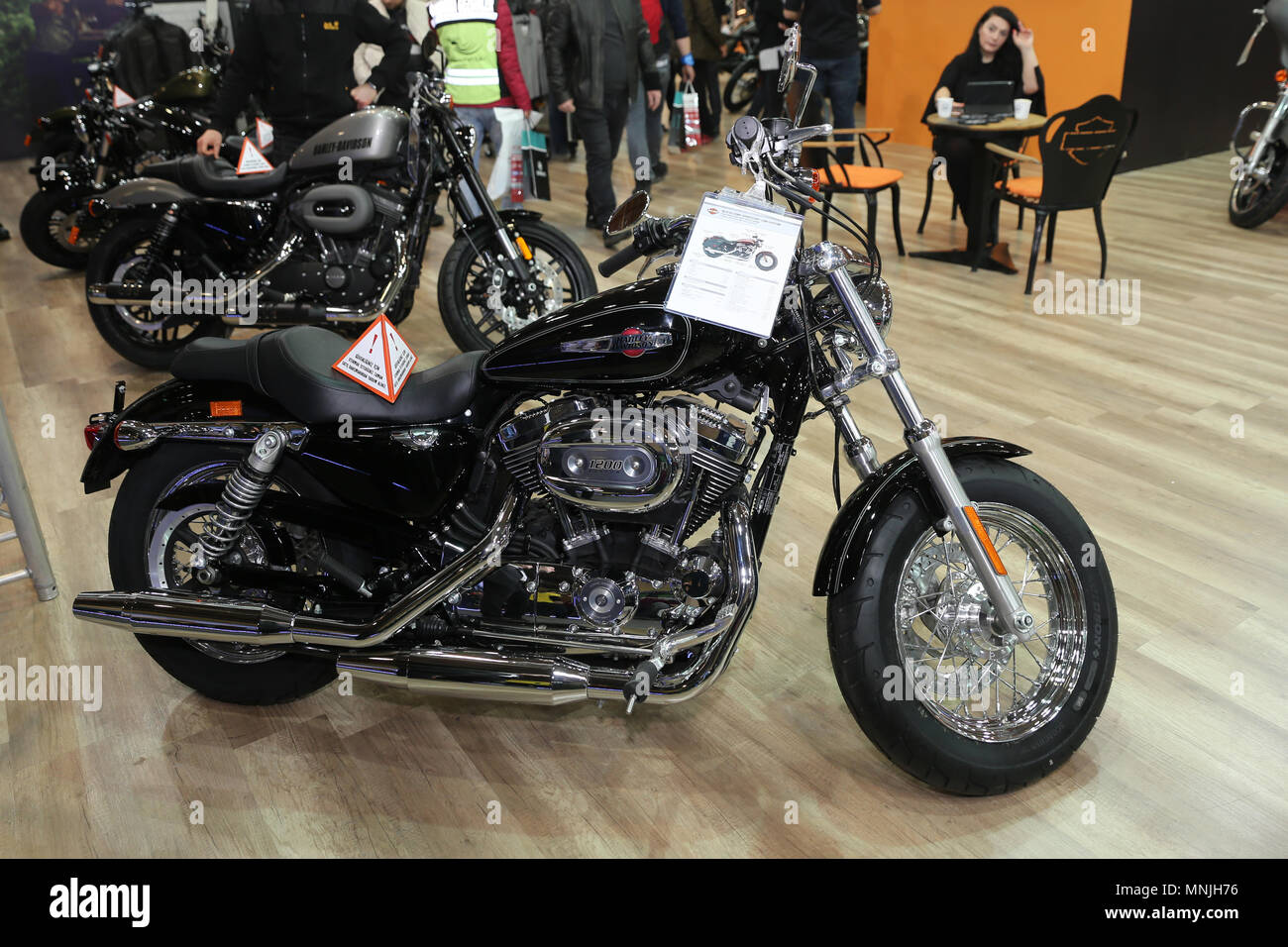ISTANBUL, TURKEY - FEBRUARY 25, 2018: Harley-Davidson Motorcycle on ...