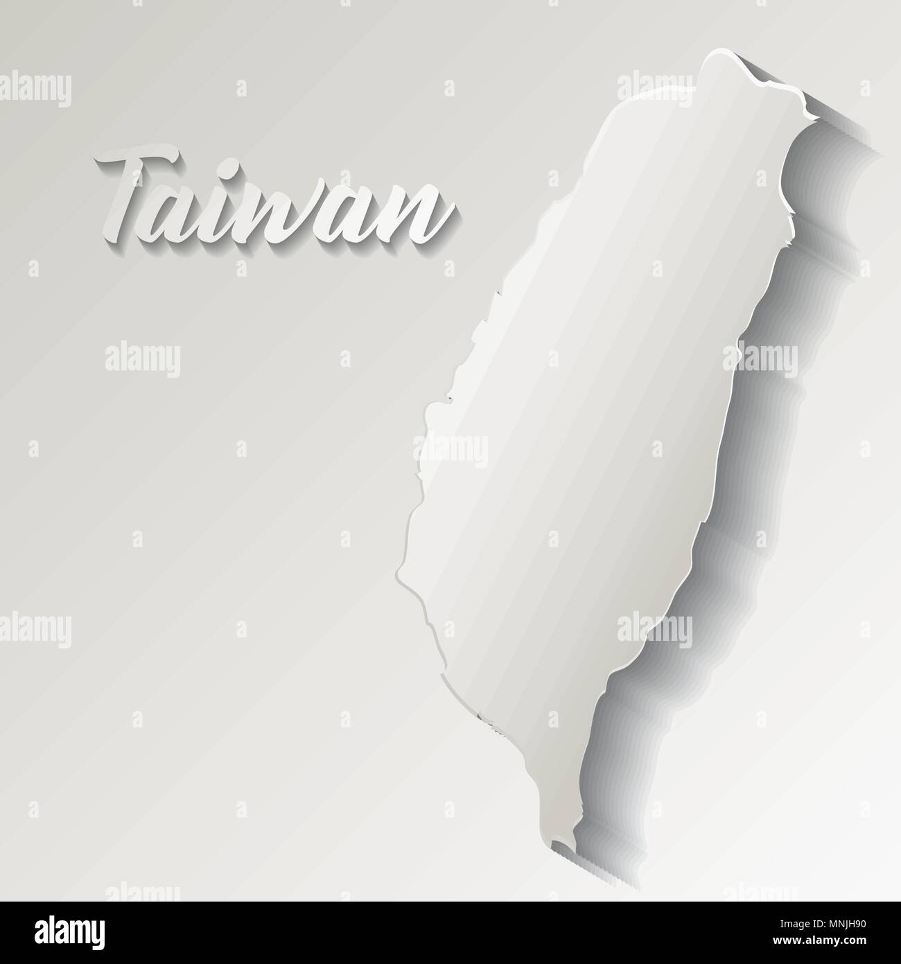 Taiwan map icon over white background, vector illustration Stock Vector ...