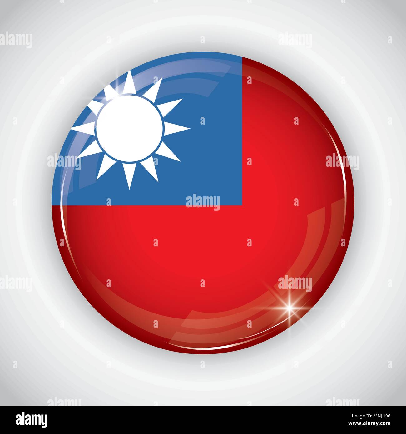 button with Taiwan flag design over background, colorful design. vector ...
