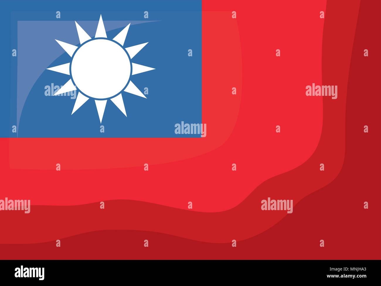 Taiwan flag design colorful design. vector illustration Stock Vector ...