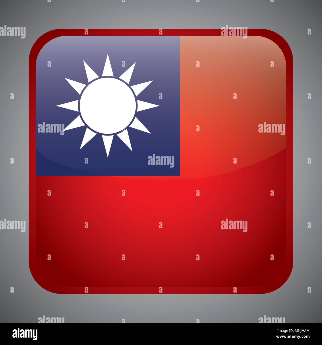 Taiwan flag design over gray background, colorful design. vector ...