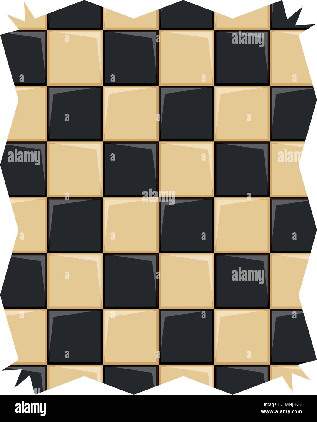 with chessboard pattern over white background, vector illustration ...