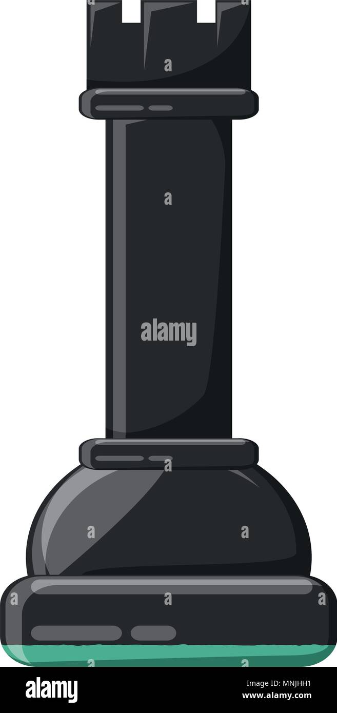 rook chess piece over white background. vector illustration Stock ...