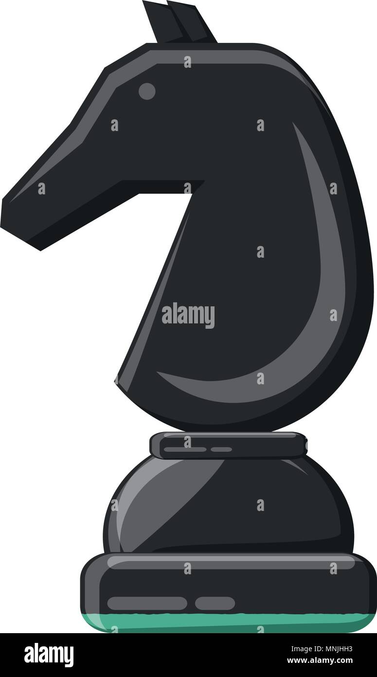 knight chess piece over white background. vector illustration Stock ...