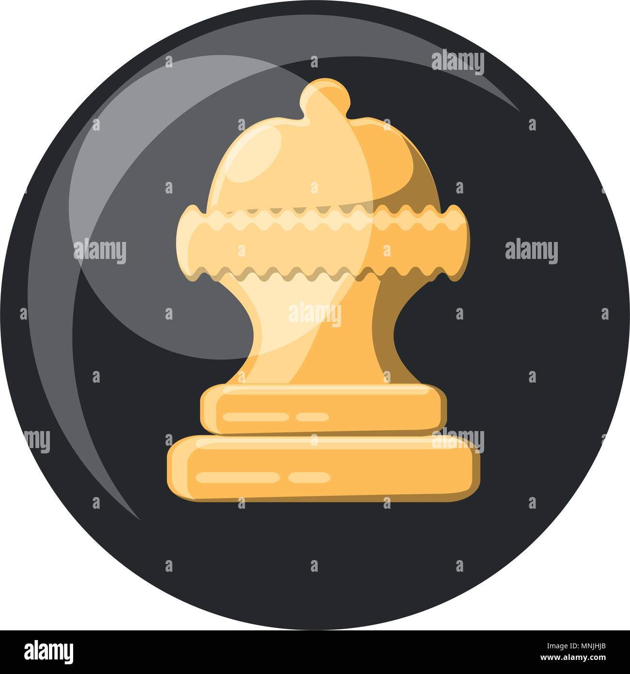 queen piece over decorative circle and white background, colorful ...