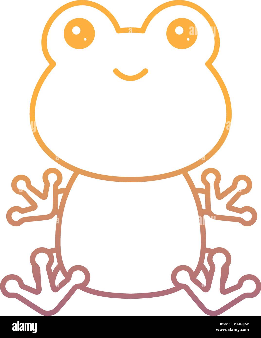 cute frog icon over white background, colorful design. vector ...