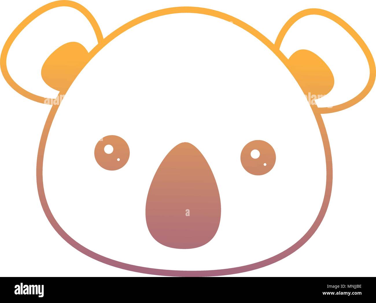 cute koala icon over white background, colorful design. vector ...