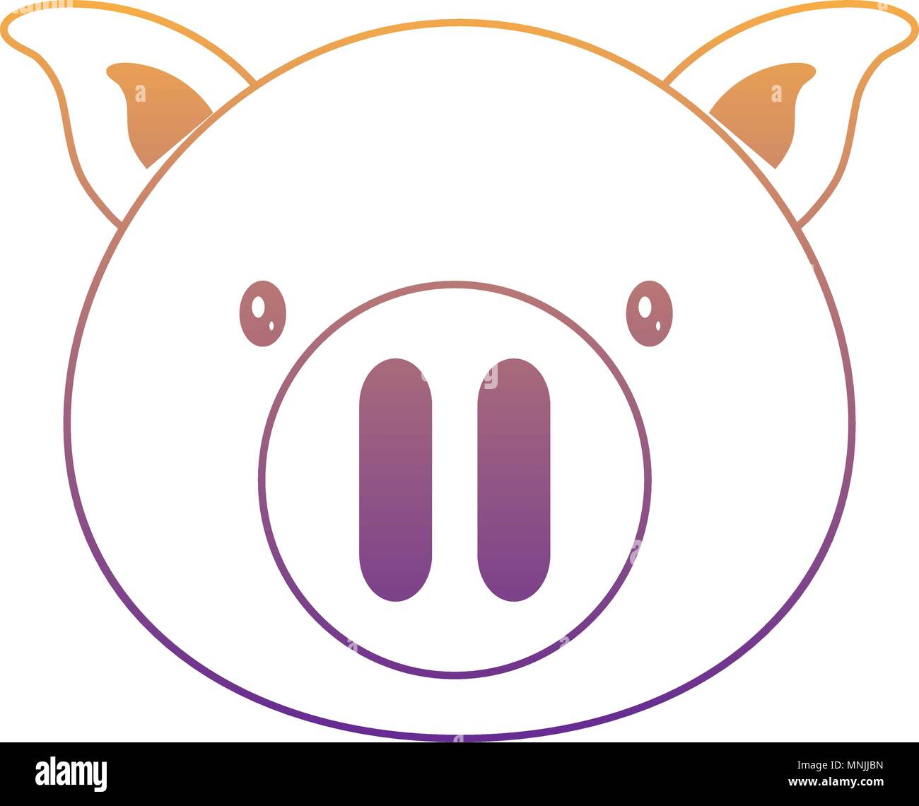 cute pig icon over white background, colorful design. vector ...