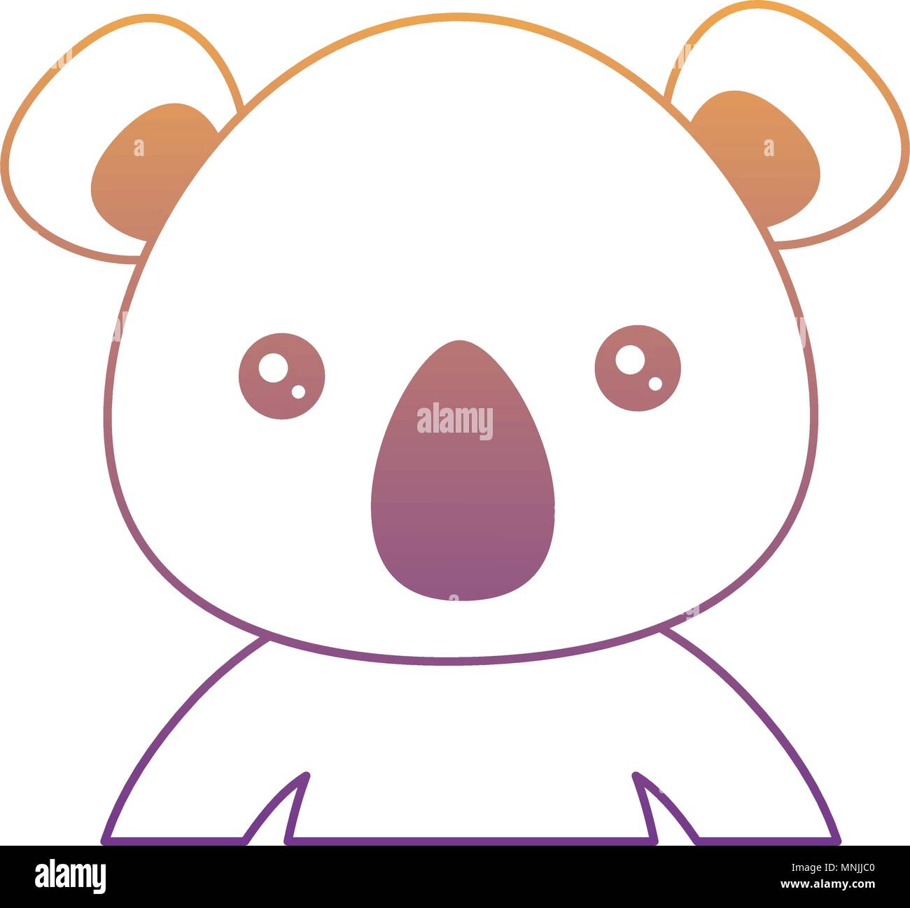 cute koala icon over white background, colorful design. vector ...