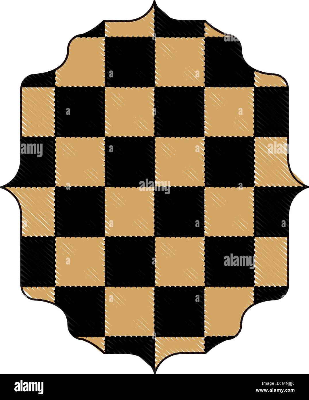 with chessboard pattern over white background, vector illustration ...