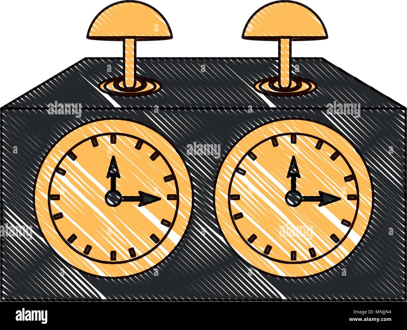 chess clock icon over white background, colorful design. vector ...