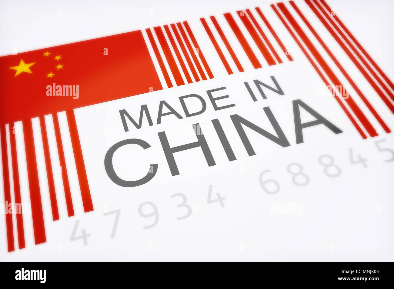 Chinese flag barcode hi-res stock photography and images - Alamy