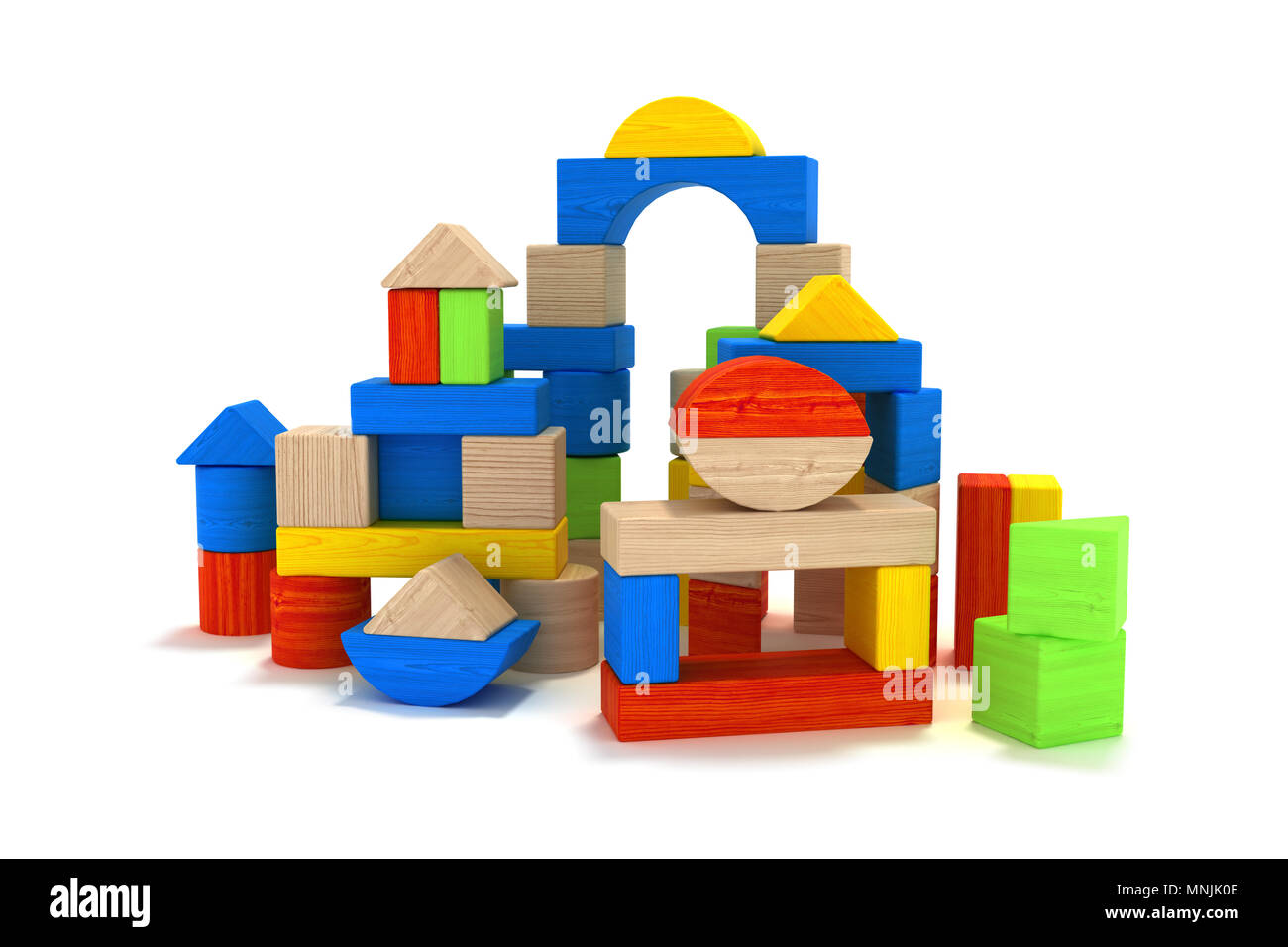 Baby playing wood blocks hi-res stock photography and images - Alamy