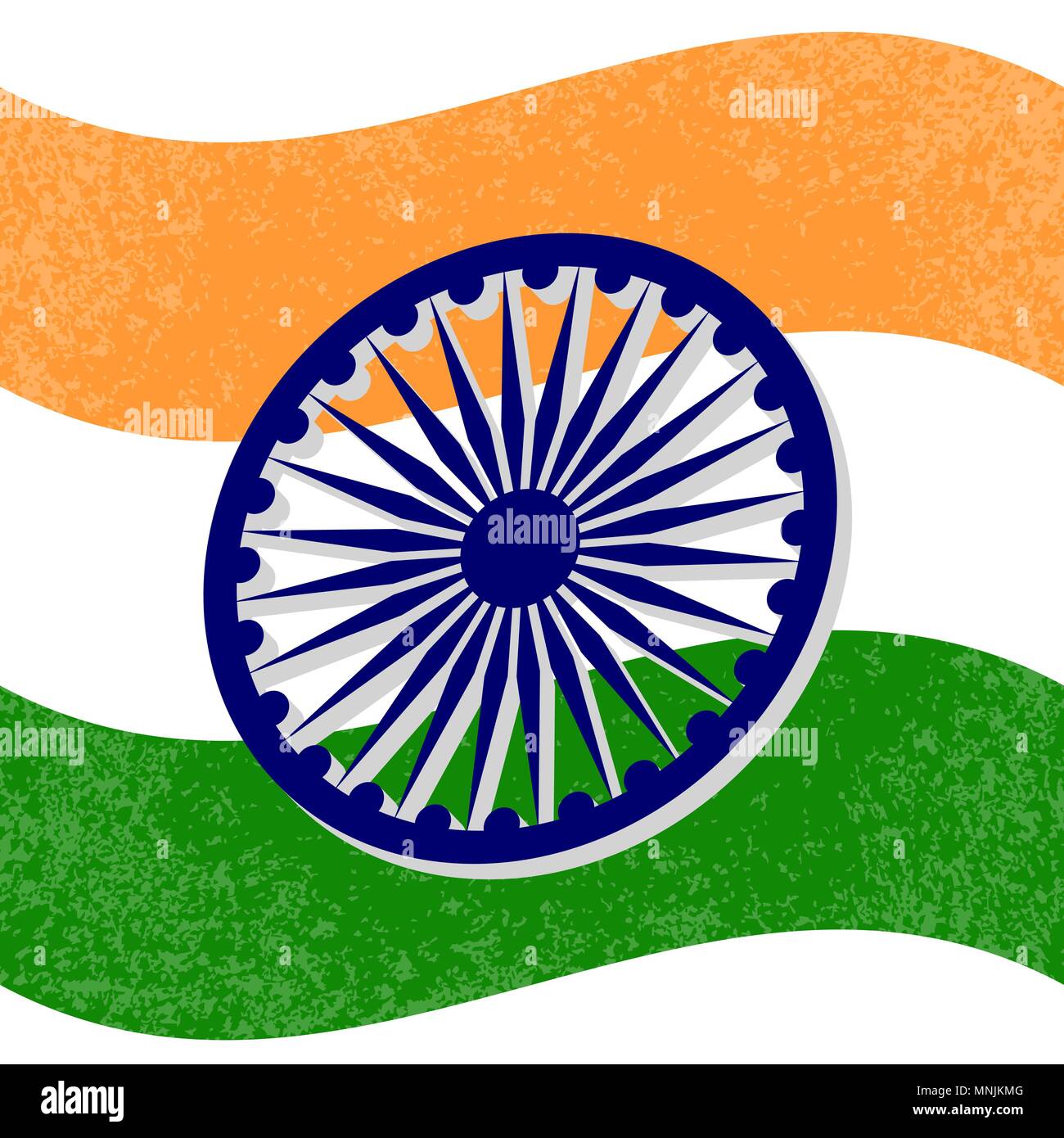 Independence Day of India. 15 August. The colors of the flag are green ...
