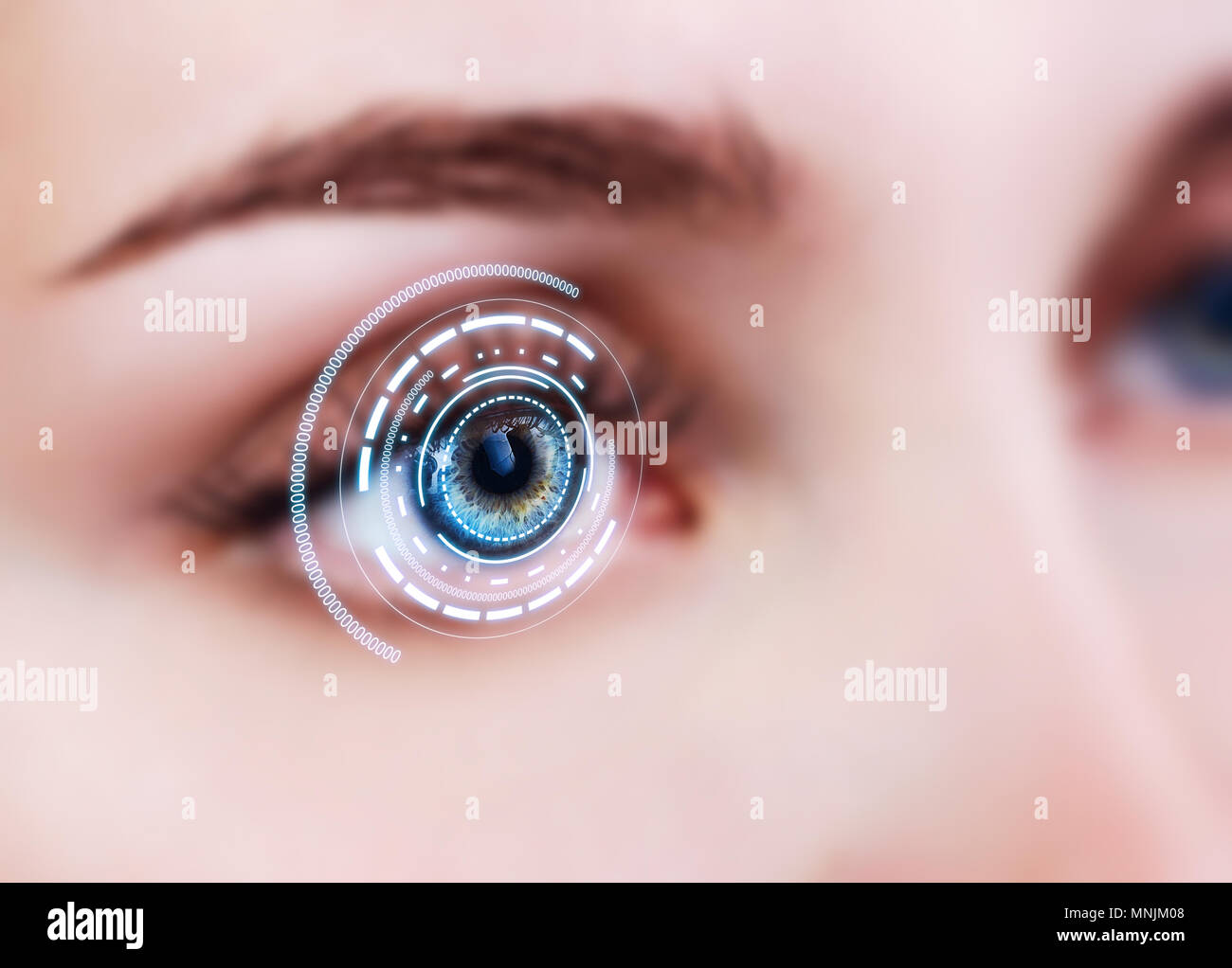 Futuristic eye scan woman hi-res stock photography and images - Alamy