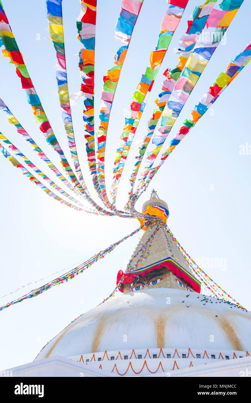 Boudhanath - Bauddhanath Stupa, Kathmandu Valley, Nepal, Asia, Unesco ...