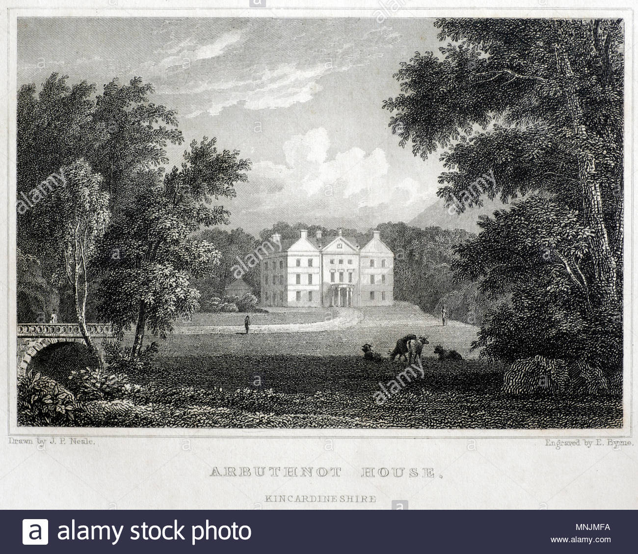 Vintage print country house hi-res stock photography and images - Alamy