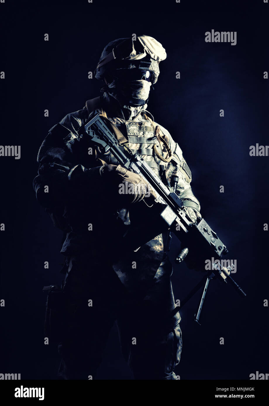 Army ranger machine gunner hi-res stock photography and images - Alamy
