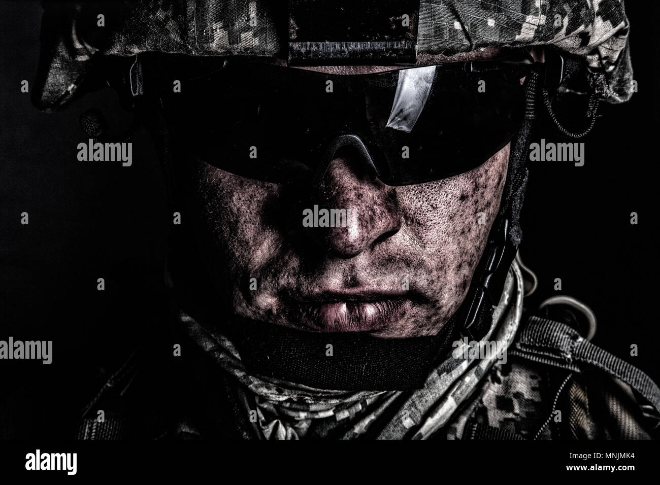 War conflict combatant after battle or raid Stock Photo - Alamy
