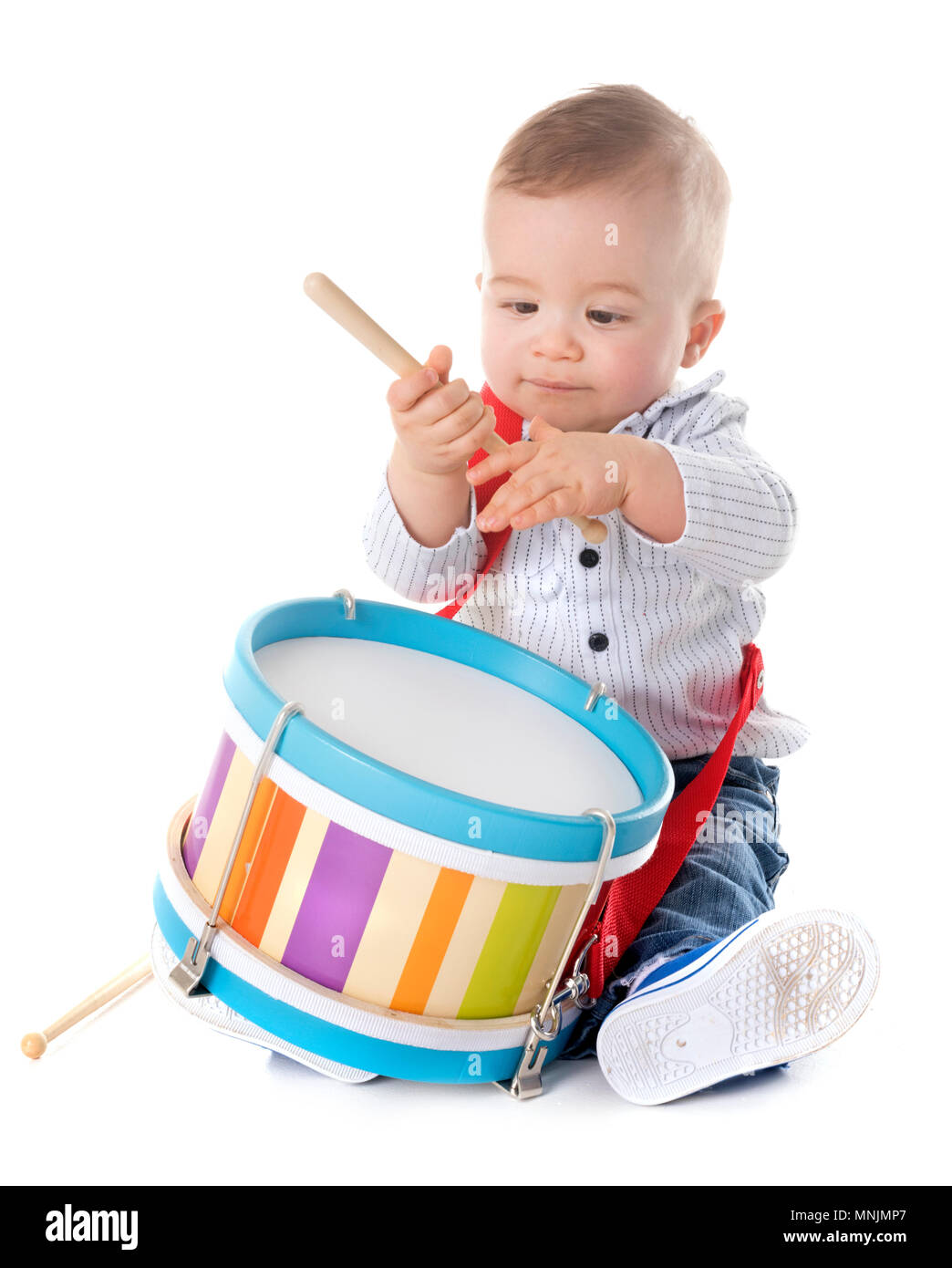 human baby in front of white background Stock Photo - Alamy