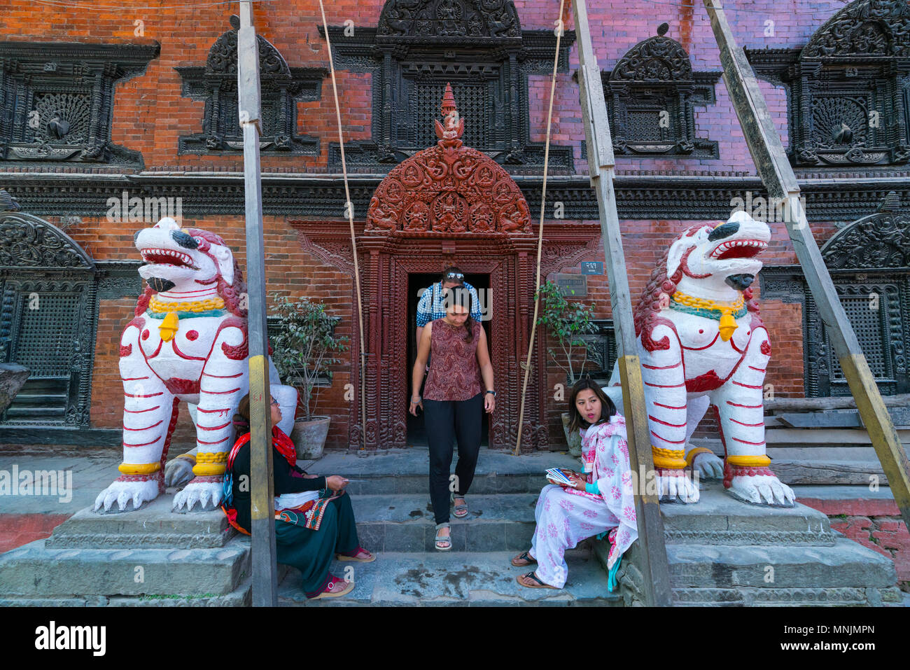 Kumari Ghar entrance, Durbar Square, Kathmandu City, Kathmandu Valley ...