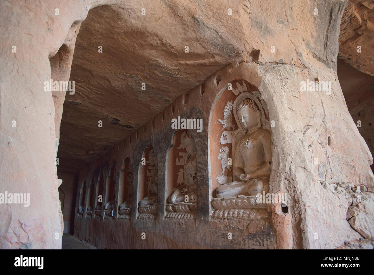 The Mati Si Temples in the Cliff, Zhangye, Gansu, China Stock Photo - Alamy