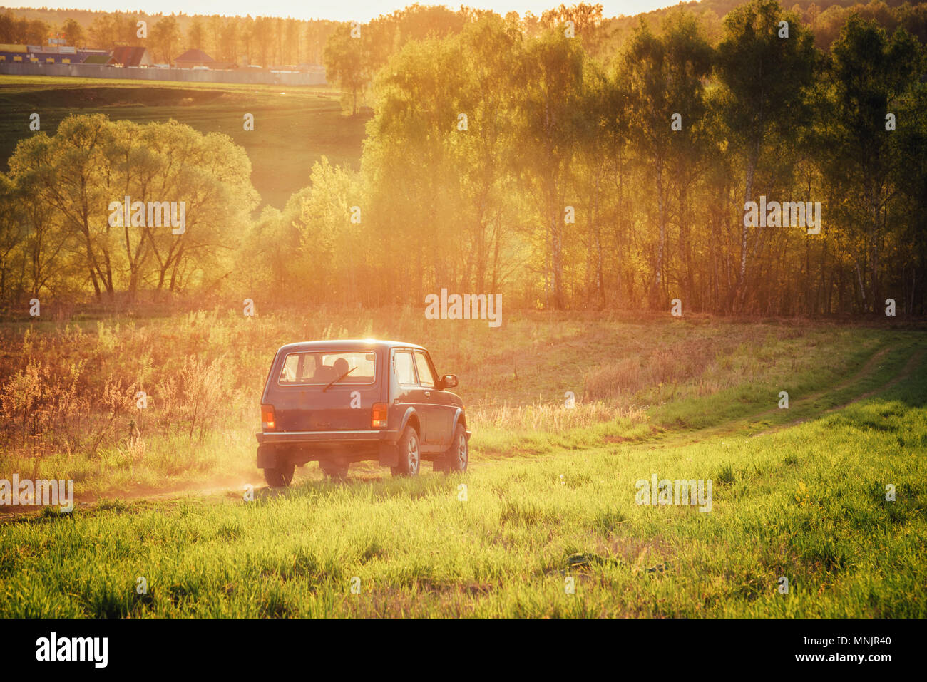 Soviet and Russian SUV Lada Niva (VAZ 2121 / 21214) Moskow, Russia. 05 ...