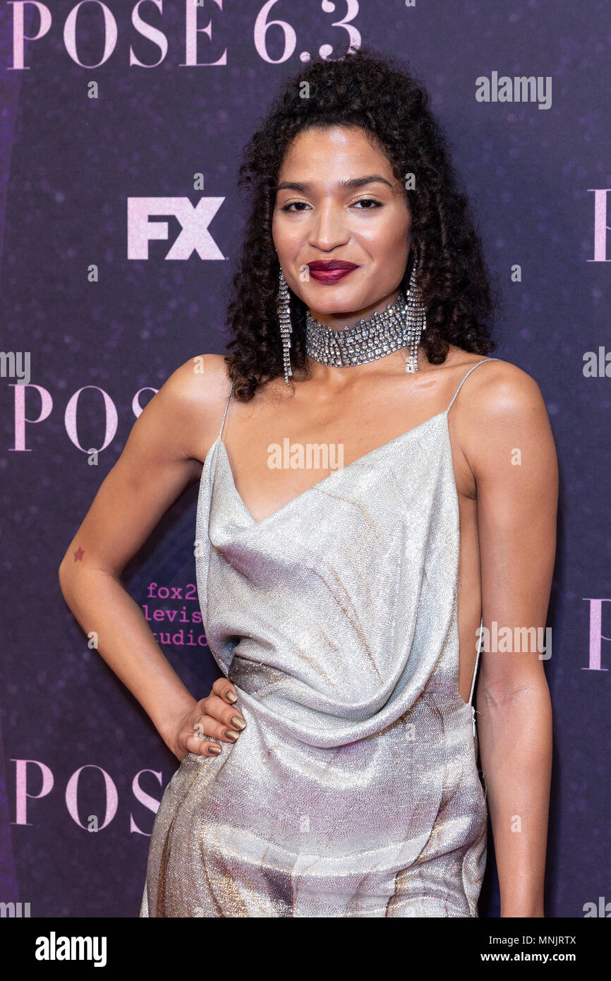 Indya Moore wearing dress by Christian Siriano attends FX Pose premiere ...