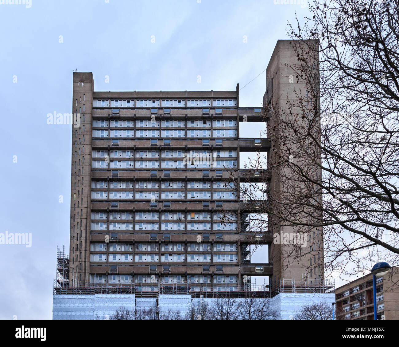 Robin Hood Gardens, east block, a residential housing council estate ...